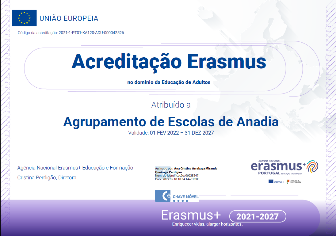 Erasmus KA120 – ADU – Centro Qualifica AE Anadia